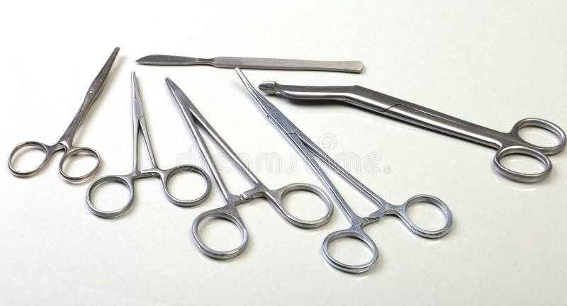 Medical and Surgery Instruments Isolated on White Background Stock ...
