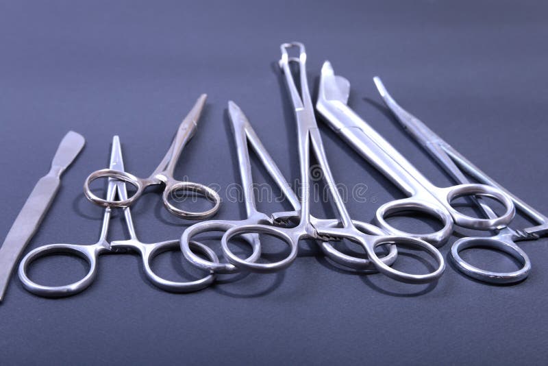 Medical and Surgery Instruments on White Background Stock Image - Image ...