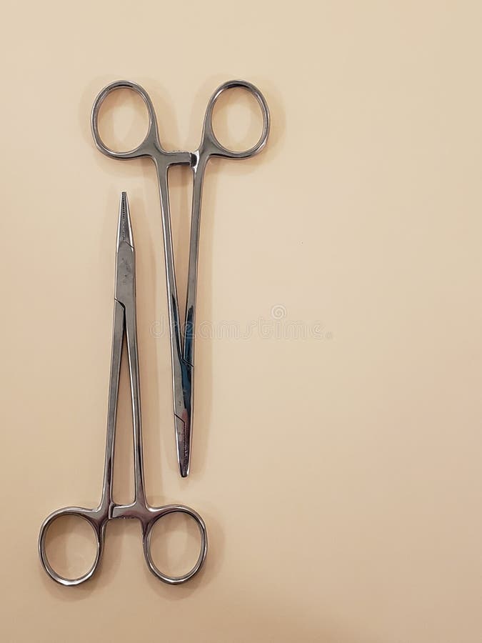 Medical Surgical Clamps Laying on the Table Stock Image - Image of ...