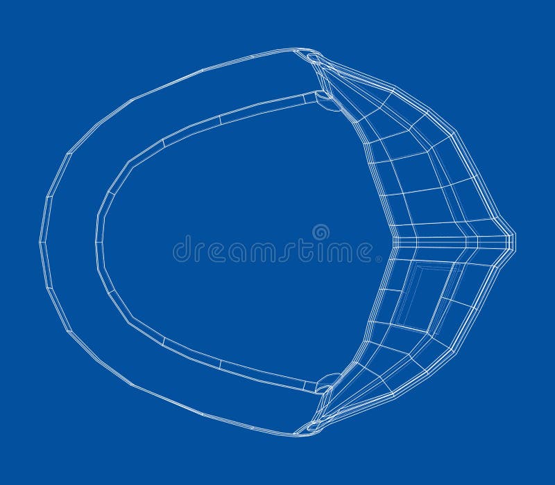 Medical Surgical Mask. Blueprint Style Stock Vector - Illustration of ...