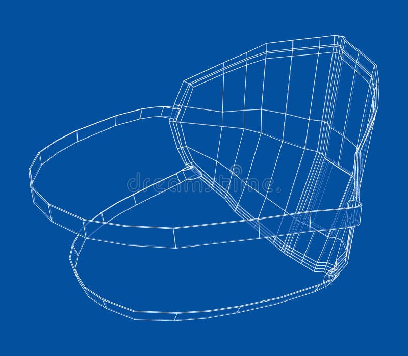 Medical Surgical Mask. Blueprint Style Stock Vector - Illustration of ...