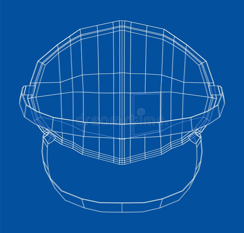 Medical Surgical Mask. Blueprint Style Stock Vector - Illustration of ...