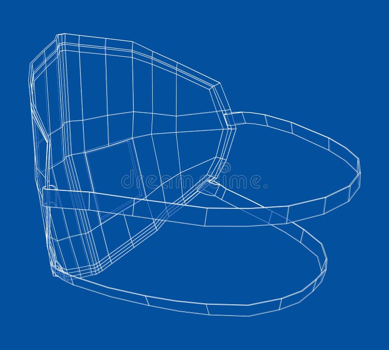 Medical Surgical Mask. Blueprint Style Stock Vector - Illustration of ...