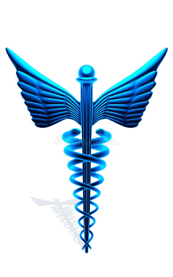 Medical Cross Symbol with Caduceus Snake Stock Illustration ...