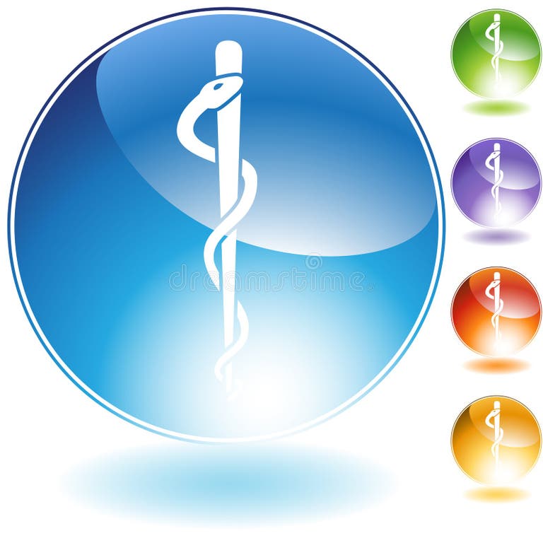 Caduceus Medical Symbol Round Stock Illustrations – 596 Caduceus ...