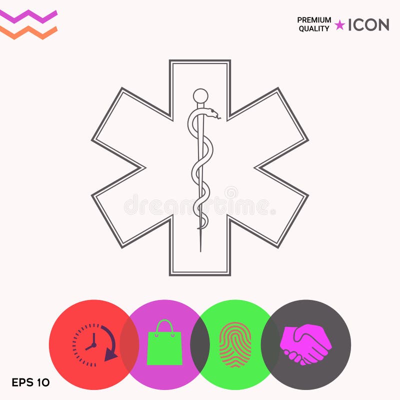 Medical Symbol of the Emergency - Star of Life Stock Vector ...