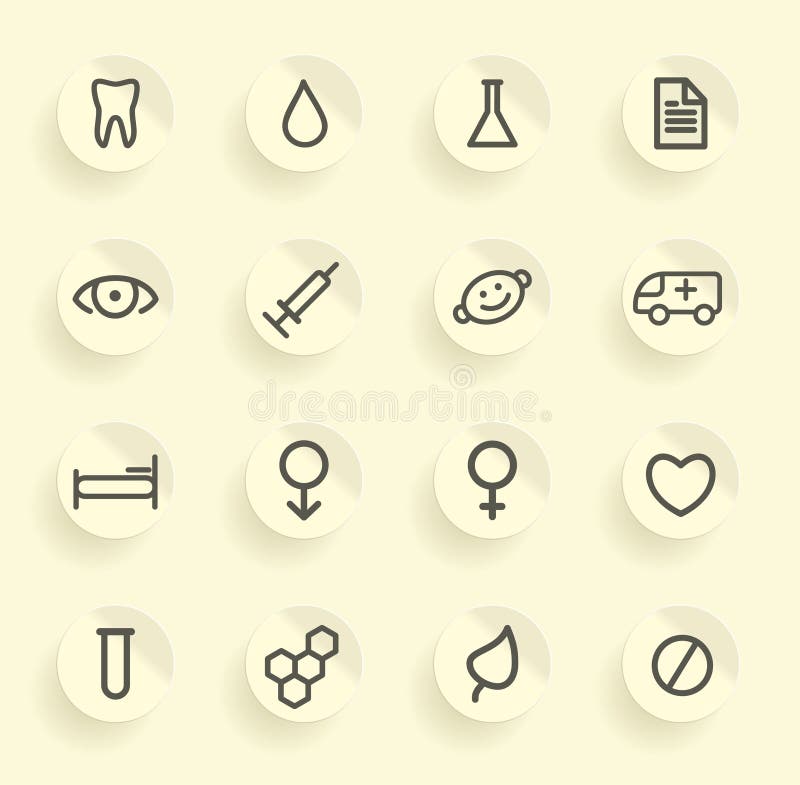 Medical symbols stock vector. Illustration of syringe - 46019685