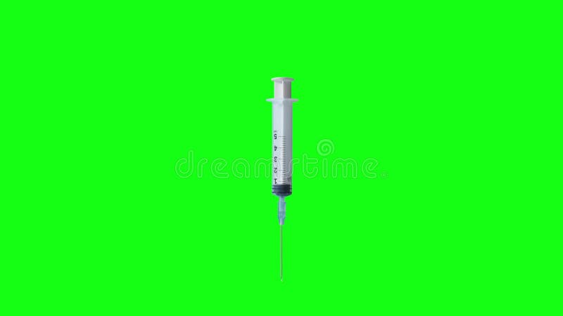 Medical Syringe on the Green Screen Stock Video - Video of coronavirus ...