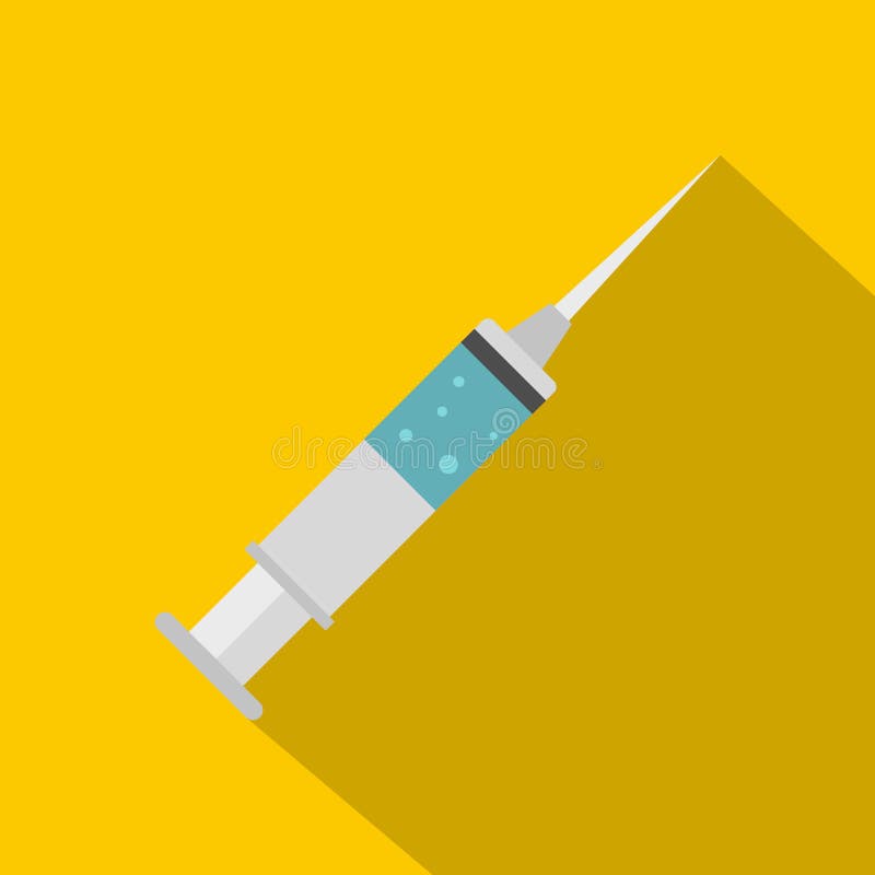 Medical Syringe Icon Isolated Stock Vector - Illustration of icon ...