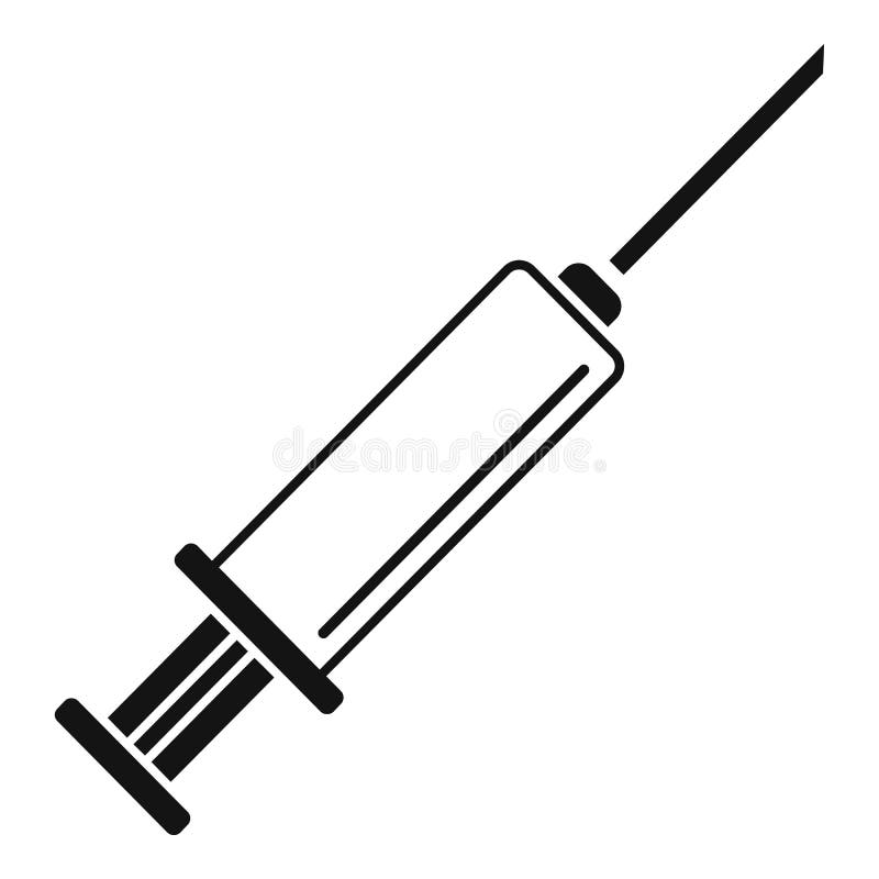 Medical Syringe Icon, Simple Style Stock Vector - Illustration of ...
