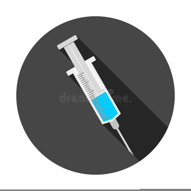 Medical syringe icon stock vector. Illustration of dose - 83972803