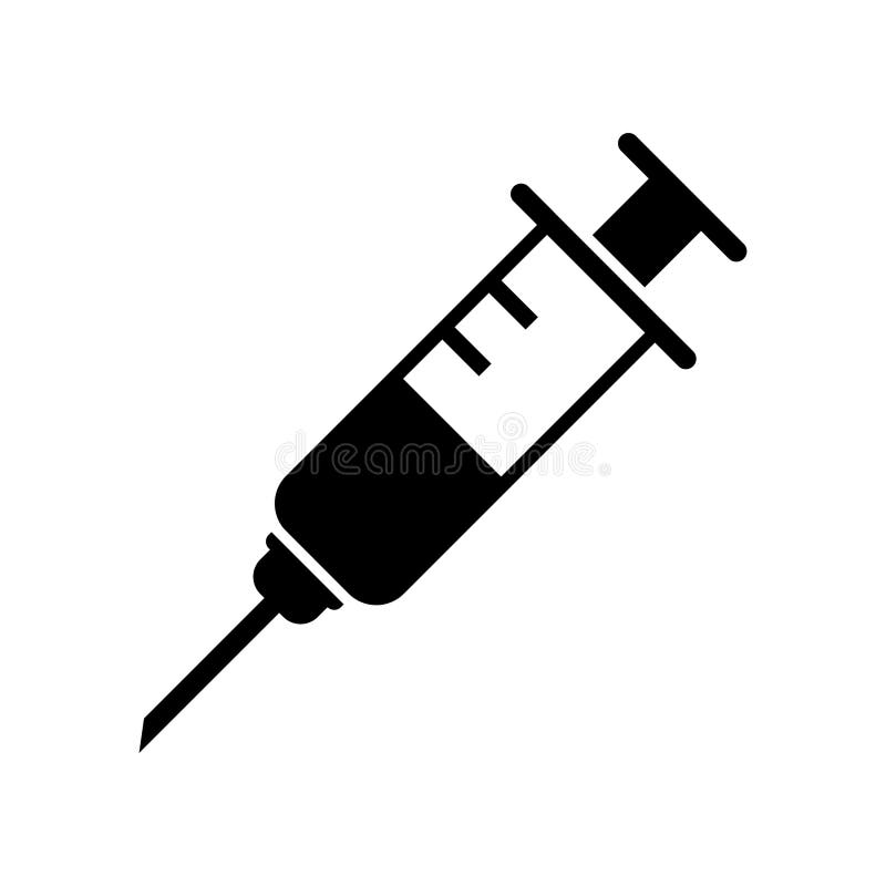 Medical Syringe Icon Vector on Trendy Design Stock Vector ...
