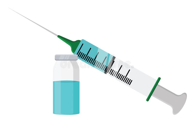 Medical syringe, icon stock vector. Illustration of dose - 261373587