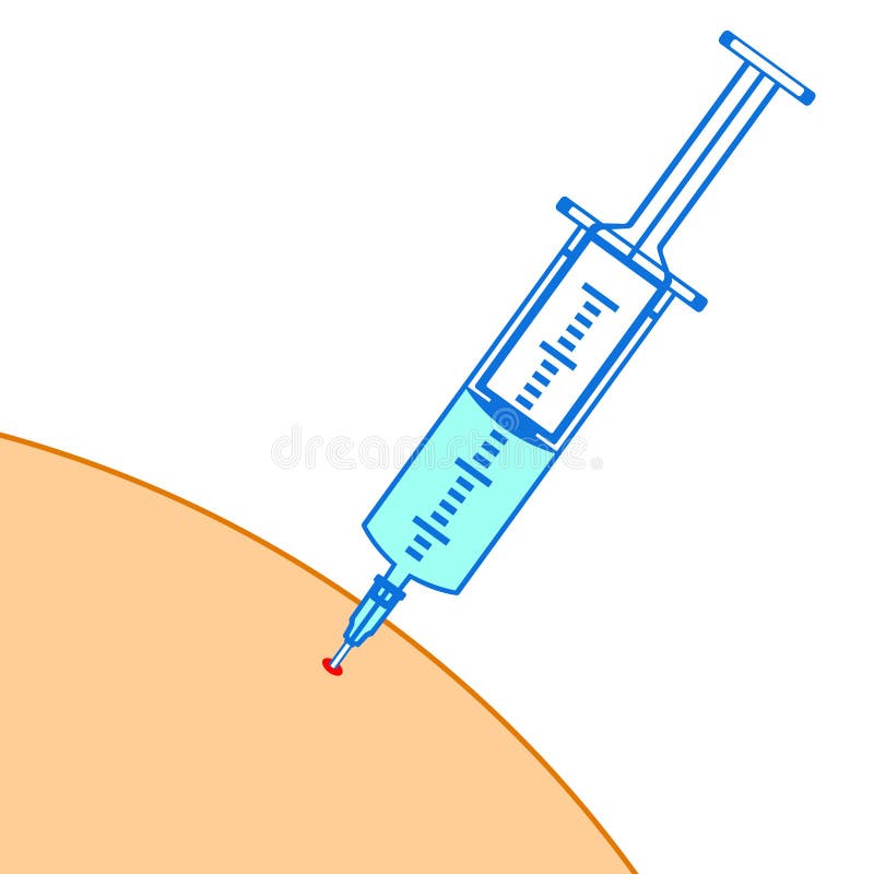 Medical syringe injection stock vector. Illustration of immunization ...
