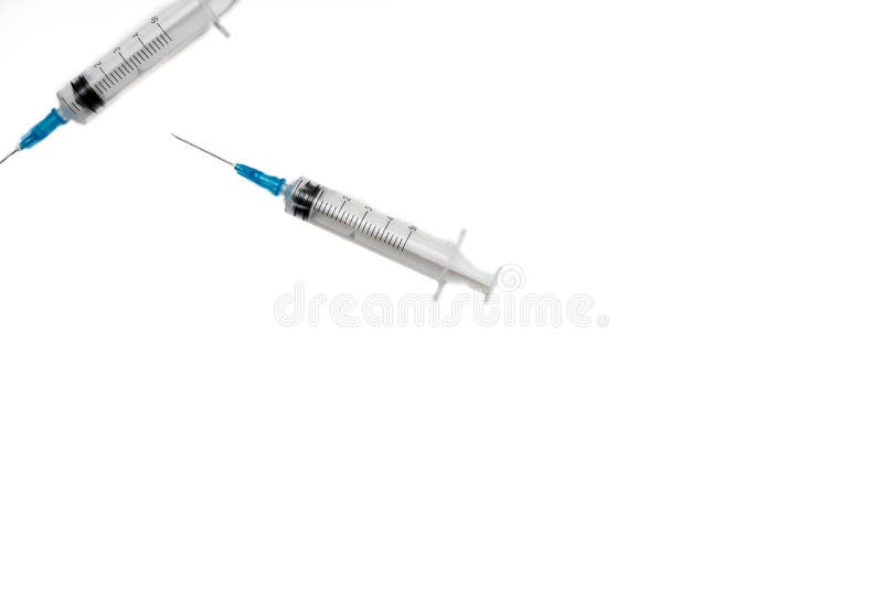 Medical Syringe Isolated Over White Background, Injection Needles for ...