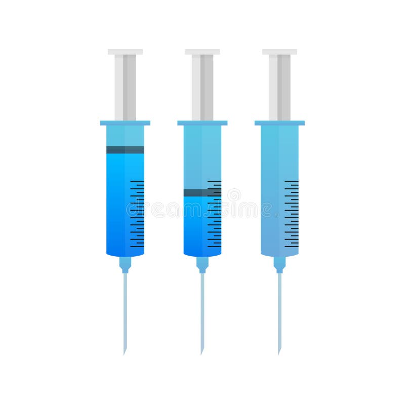Medical Syringe Pattern. the Injection Syringe. Vector Stock ...