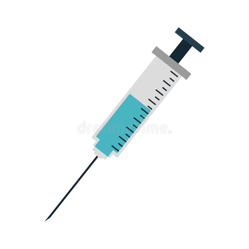 Medical Syringe Cute Cartoon Stock Vector - Illustration of injection ...