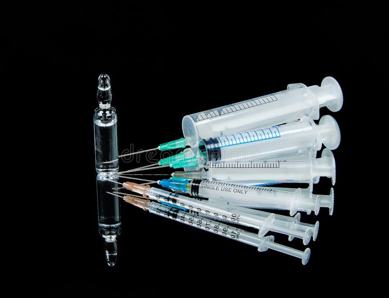 Medical syringe stock photo. Image of medicine, ampoule - 84843024