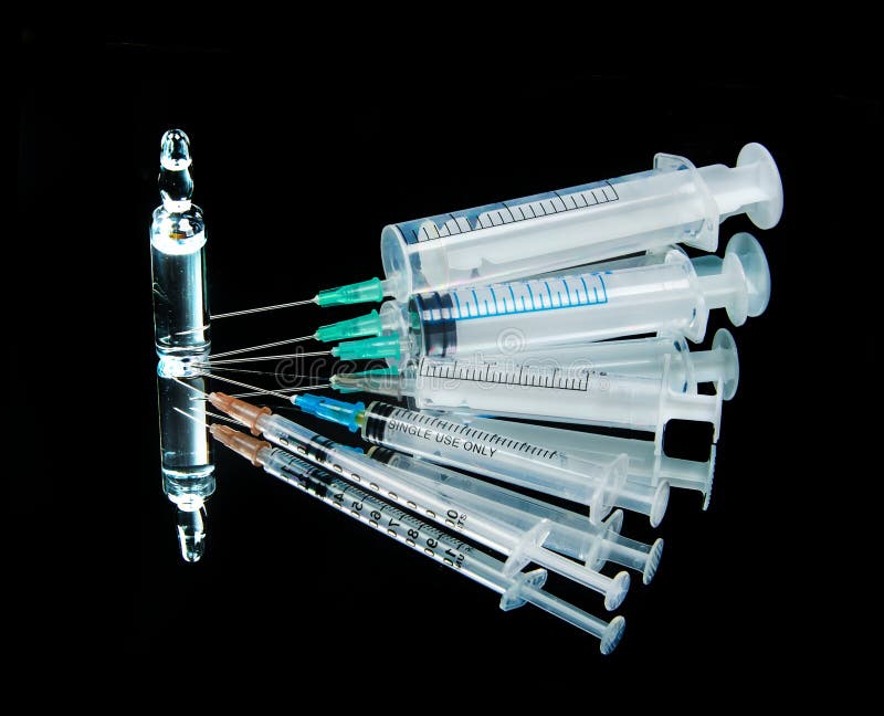 Medical syringe stock photo. Image of medical, mirror - 84871364