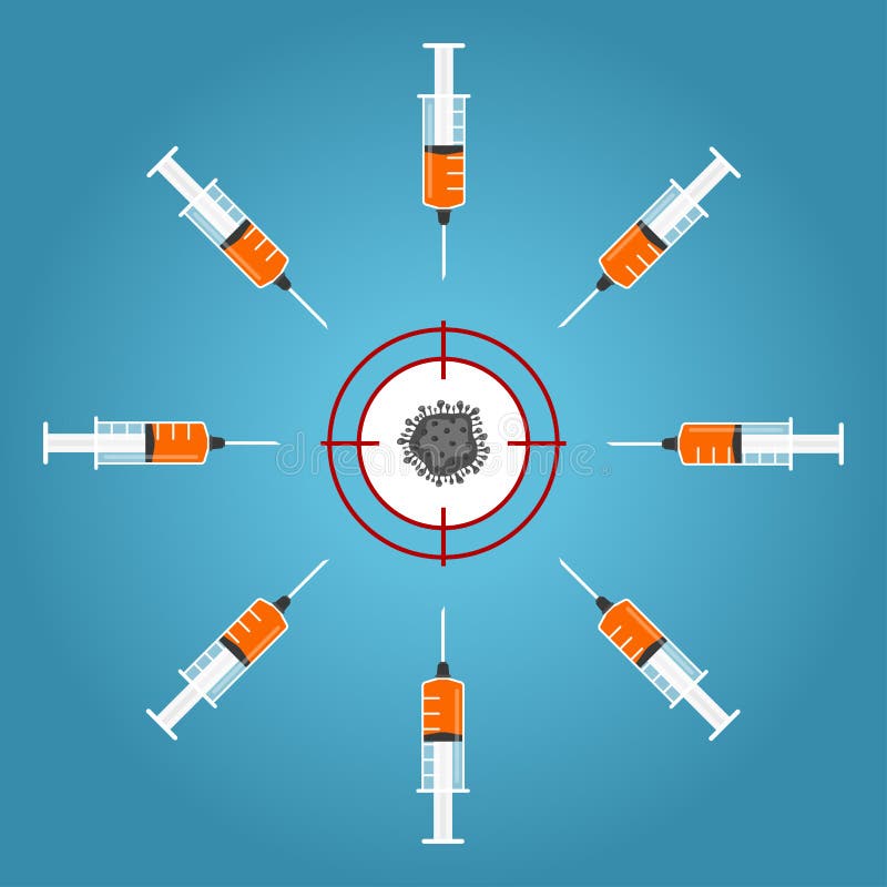 Medical Syringe with Vaccine, Concept of Virus Control, Injection Stock ...