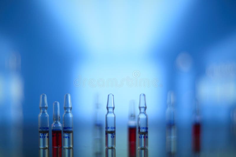 Medical syringe and vials stock image. Image of pharmacology - 91197647