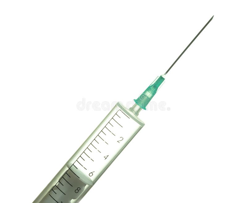 Medical Syringe On White Background (isolated). Stock Image - Image of ...