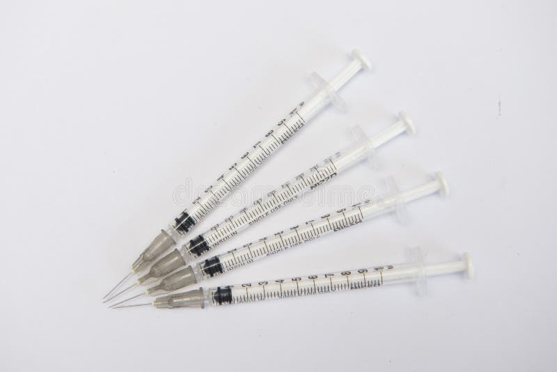 Medical Syringe on White Background Stock Photo - Image of syringe ...