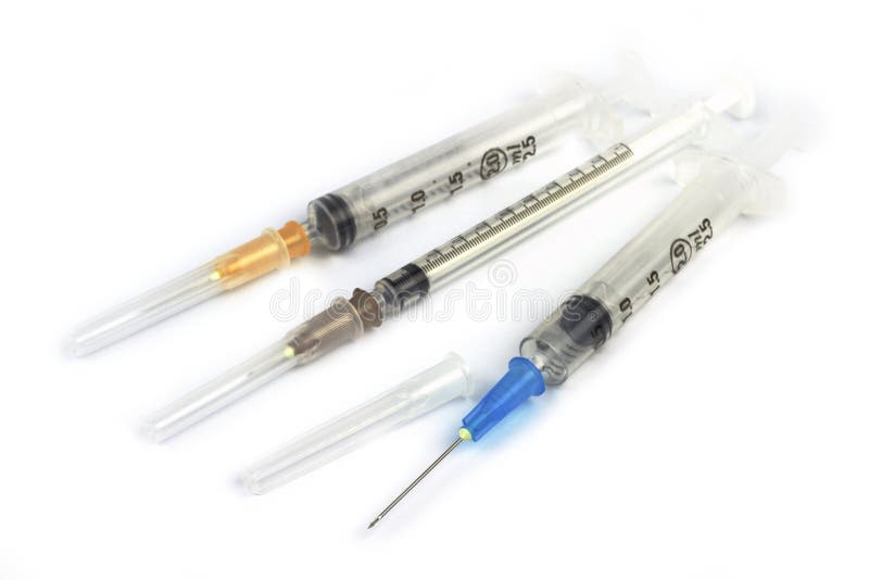 Medical Syringes with Injection Solution. Stock Image - Image of ...