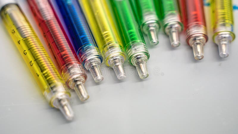 Medical Syringes with Sharp Needles Stock Photo - Image of care ...