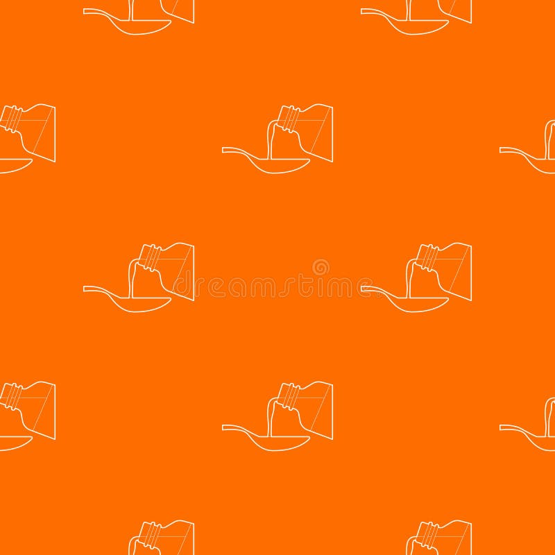 Medical Syrup Pattern Vector Orange Stock Vector - Illustration of ...