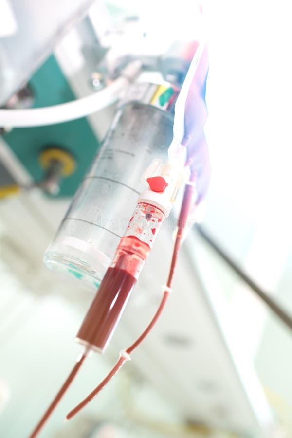 Medical System for Hematherapy in the ICU Stock Image - Image of cure ...