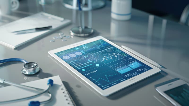 The Medical Tablet Display. AI Generated Stock Image - Image of ...