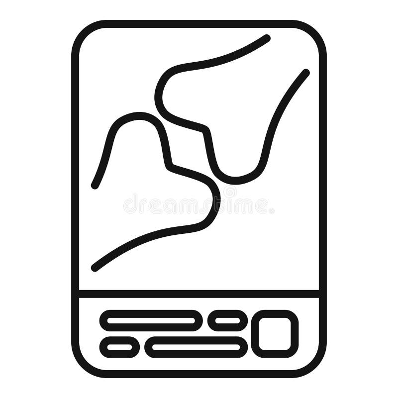 Medical Tablet Showing Bones X Ray Scan Icon Stock Illustration ...