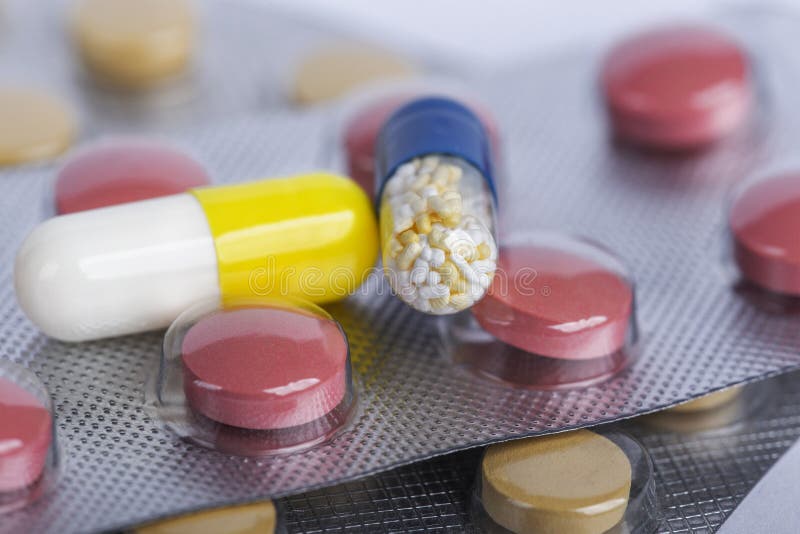 Medical Tablets for Colds and Viruses in Capsules and Tablets Stock ...