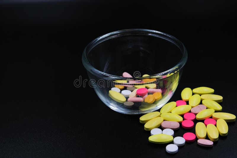 Medical Tablets Different on Color Stock Photo - Image of prescription ...