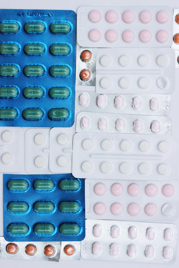 Medical Tablets Full of Frame Stock Image - Image of full, protection ...