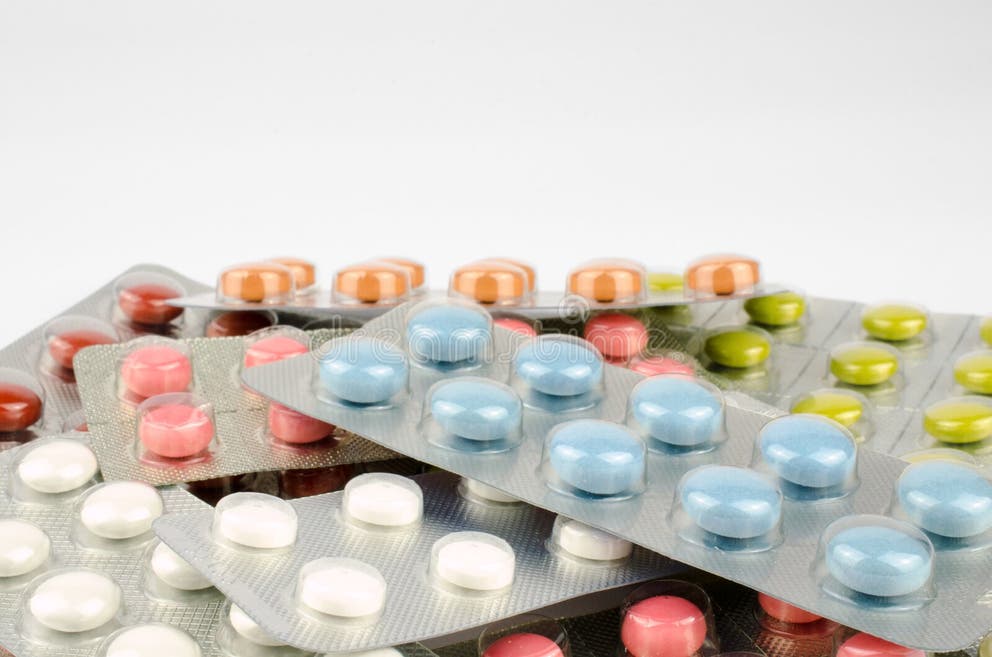 Medical Tablets in Vacuum Plastic Stock Image - Image of supplement ...