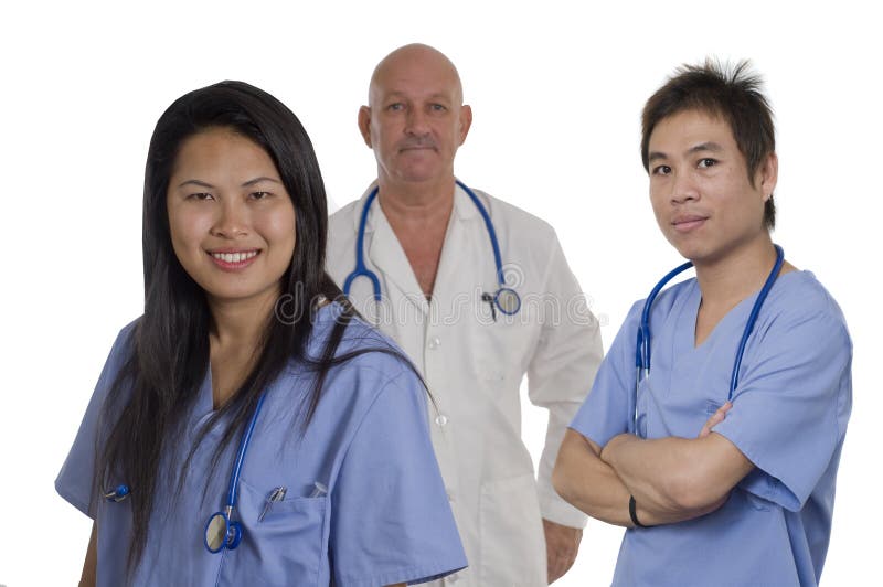 Three Medical Professionals Stock Image - Image of prescription ...