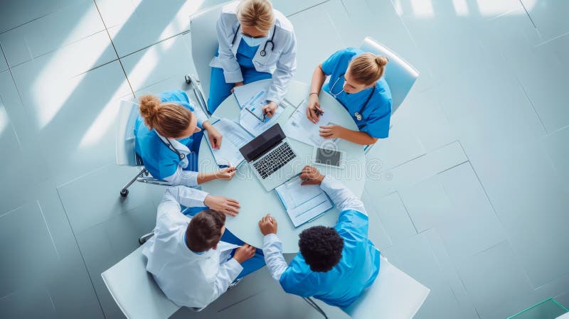 Doctors Round Table Discussion Medical Conference Speaker Stock Photos ...