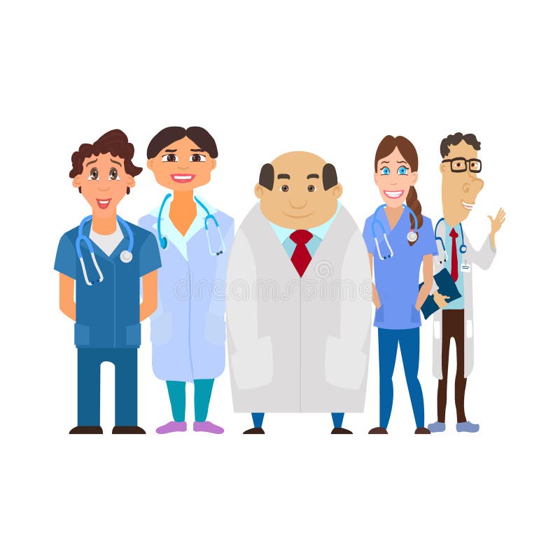 Medical Team. Group of Hospital Workers Vector Stock Vector ...