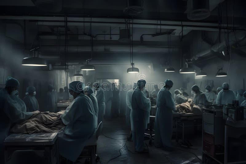Medical Team Performing Surgical Operation in Modern Operating Room ...