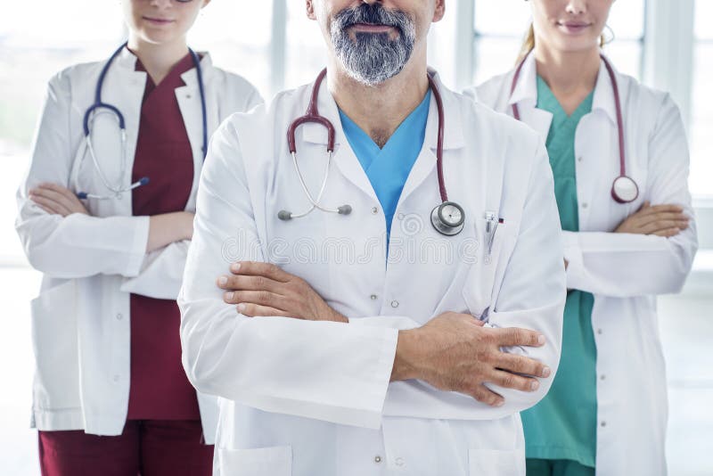 Medical Team Standing with Uniform Stock Photo - Image of latino ...