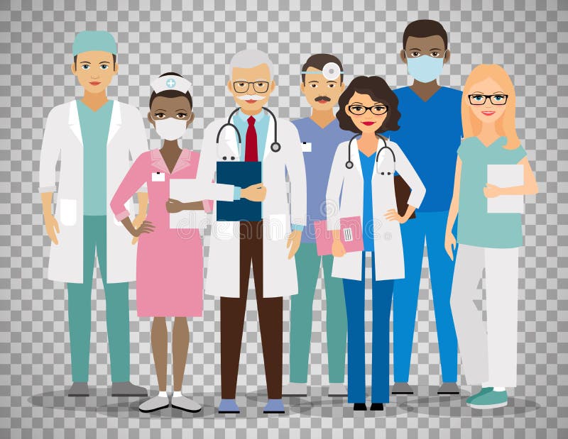 Medical Team on Transparent Background Stock Vector - Illustration of ... Medical Team on Transparent Background Stock Vector - Illustration of ...