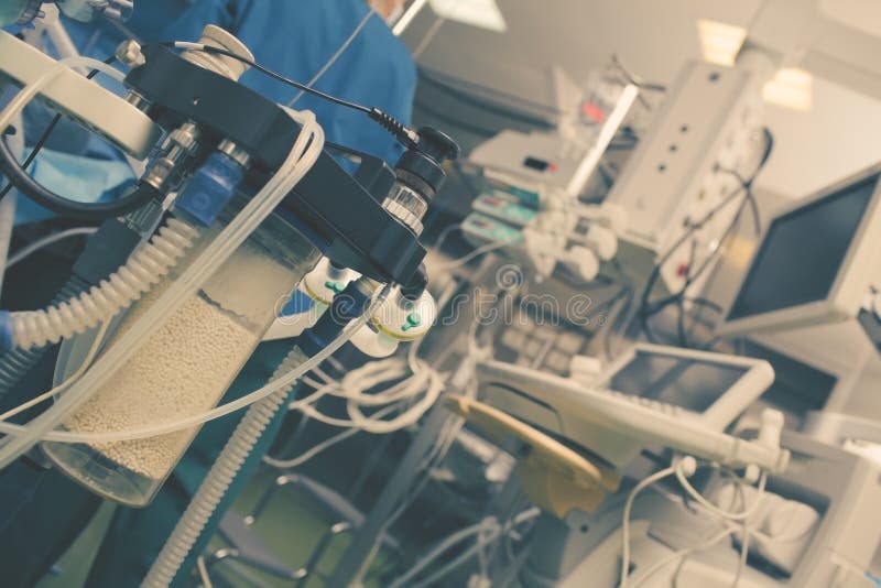 Medical Technique in the Modern Operating Room of Hospital Stock Image ...