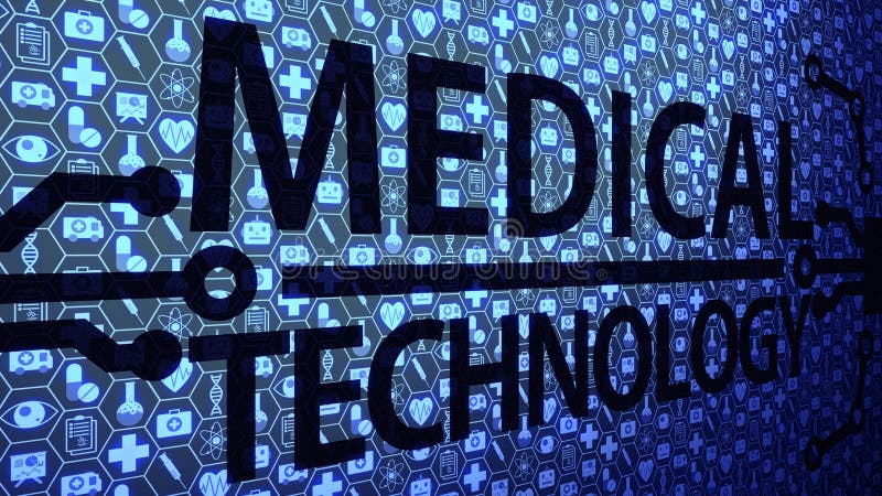 3D Medical Technology Icons Spinning and Hovering on the Random Binary ... 3D Medical Technology Icons Spinning and Hovering on the Random Binary ...