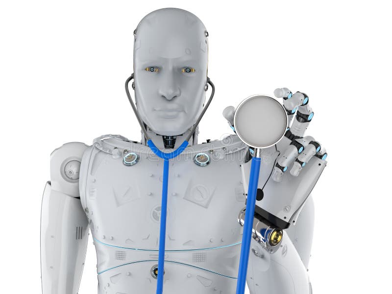 Doctor Cyborg or Robot Isolated Stock Illustration - Illustration of ...