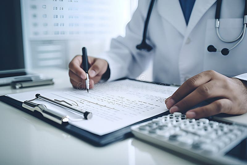 Medical Technology Concept. Doctor Analysis Medical Processing Patient ...