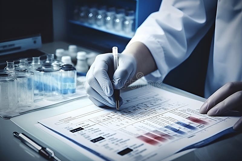 Medical Technology Concept. Doctor Analysis Medical Processing Patient ...