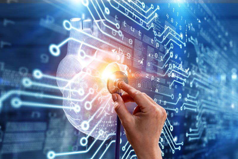 Medical Technology Network Concept . Mixed Media Stock Image - Image of ...