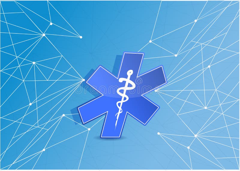 Medical Technology Network Diagram Link. Stock Illustration ...